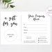 Rustic GIFT CARD Printable Editable Etsy Gift Card for | Etsy
