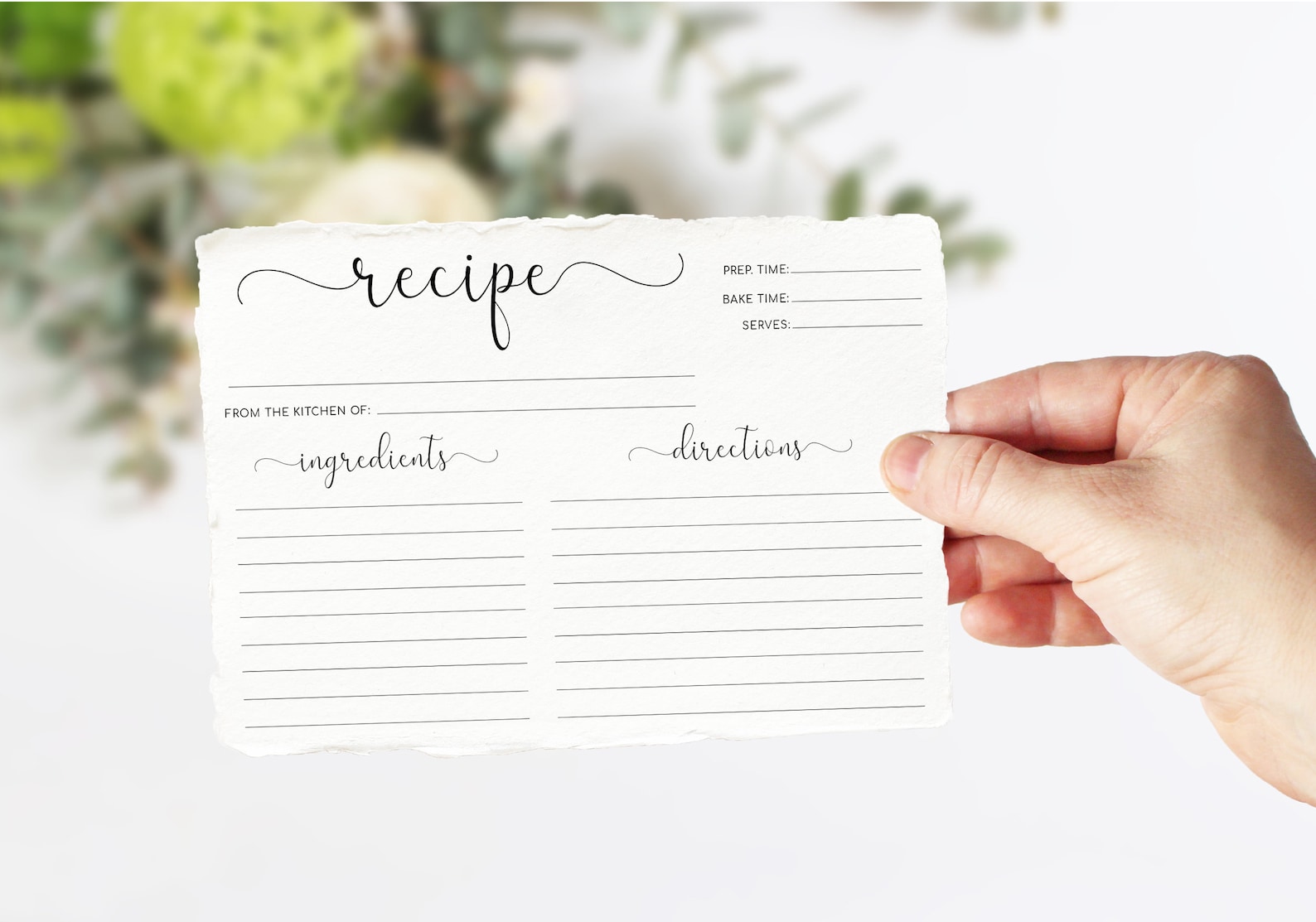 Recipe Cards Printable, Recipe Card Template, Recipe Cards 4x6, Modern ...
