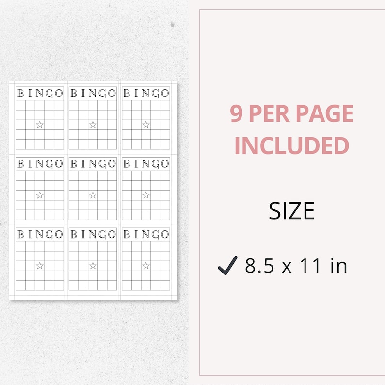 Blank Bingo Card Template | Canva Bingo Template | Vision Board Bingo ...