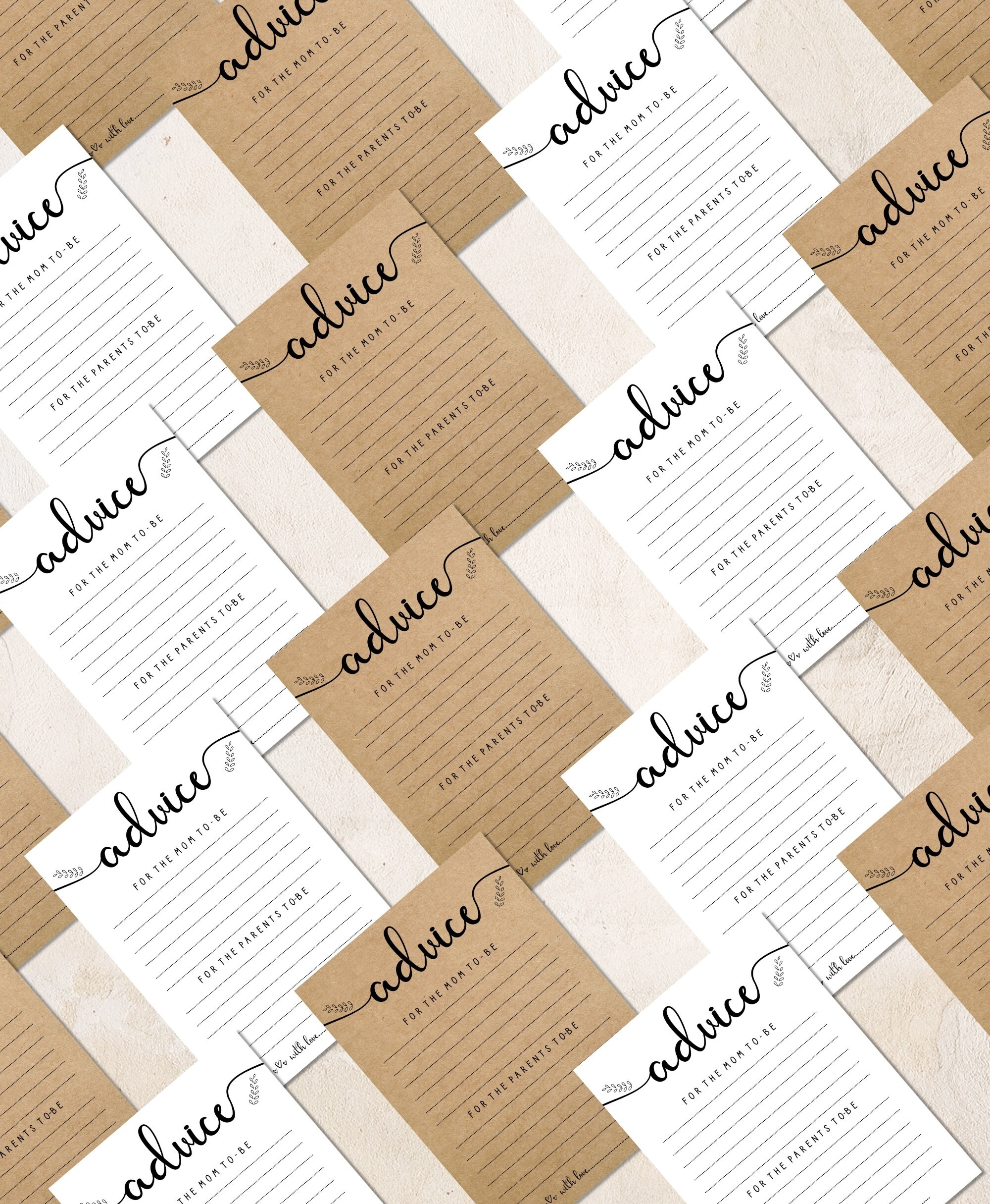 Editable Baby Shower Advice Cards Virtual Baby Shower Game - Etsy