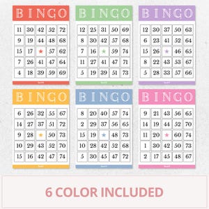100 Printable Bingo Cards | 1, 2, 4 and 6 per Page, Custom Bingo Card ...