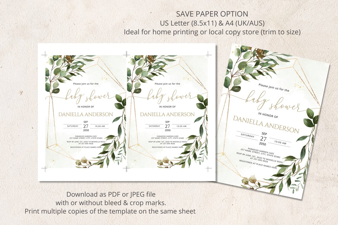 Baby Shower Invites Virtual Baby Shower Invitation Template - Etsy