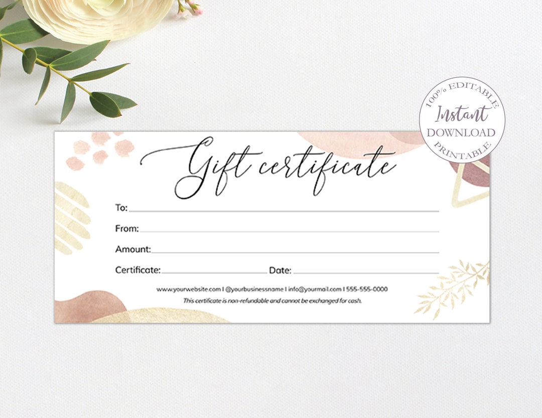 Gift Certificate Digital File, Email Gift Card Template, Quarantine ...