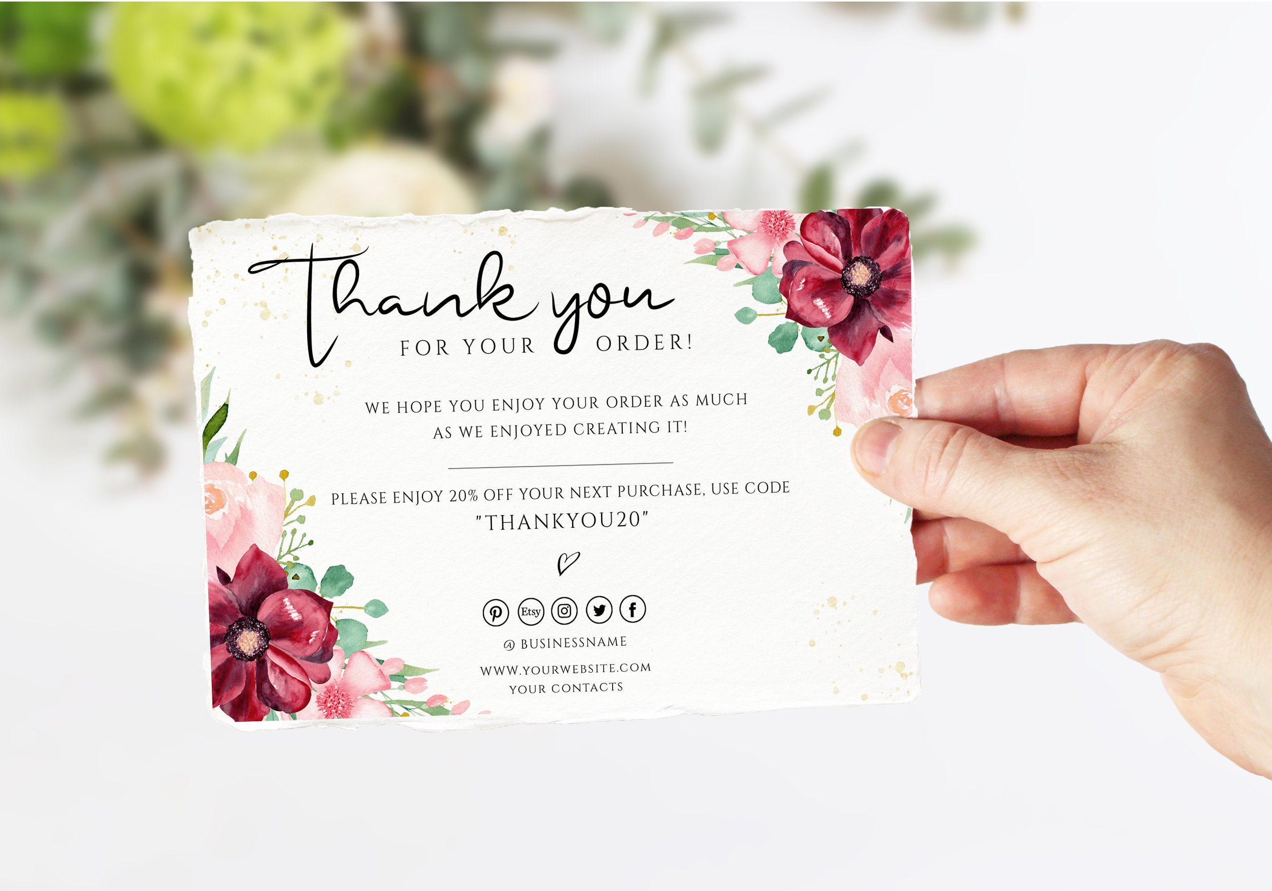 Editable Thank You Cards