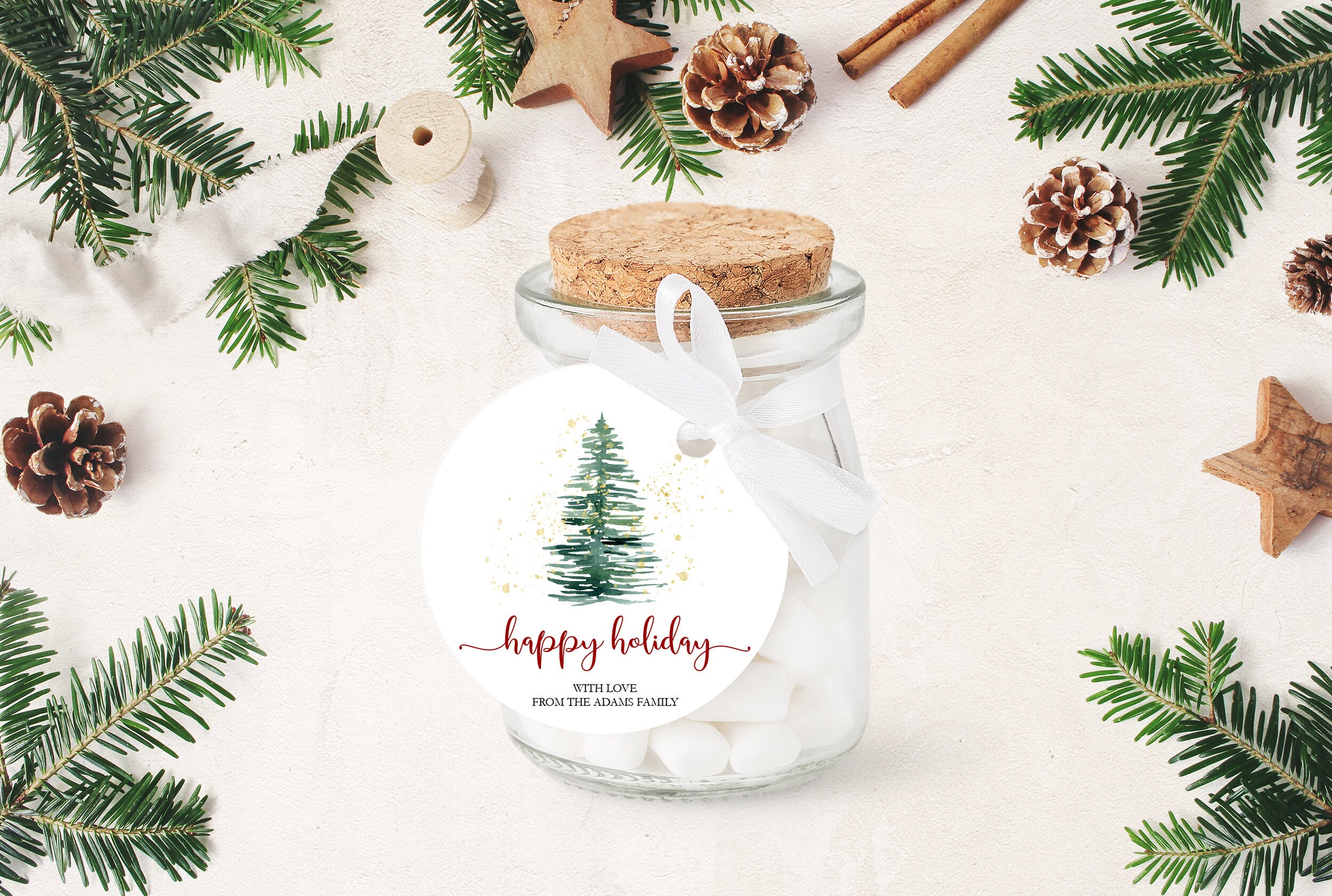 Happy Holiday Gift Tags Template Editable Christmas Gift - Etsy