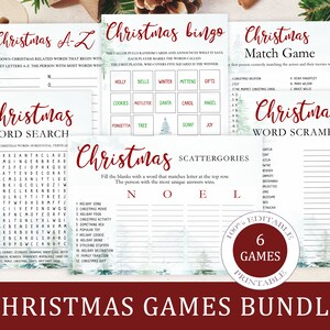 Christmas Games Pack Printable, Editable Christmas Bingo, Printable ...