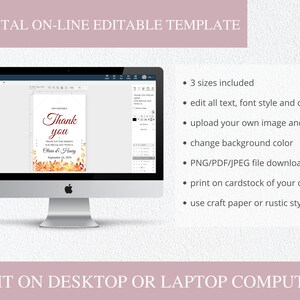 Fall Wedding Thank You Tags Editable, Fall Baby Shower Favor Tag ...