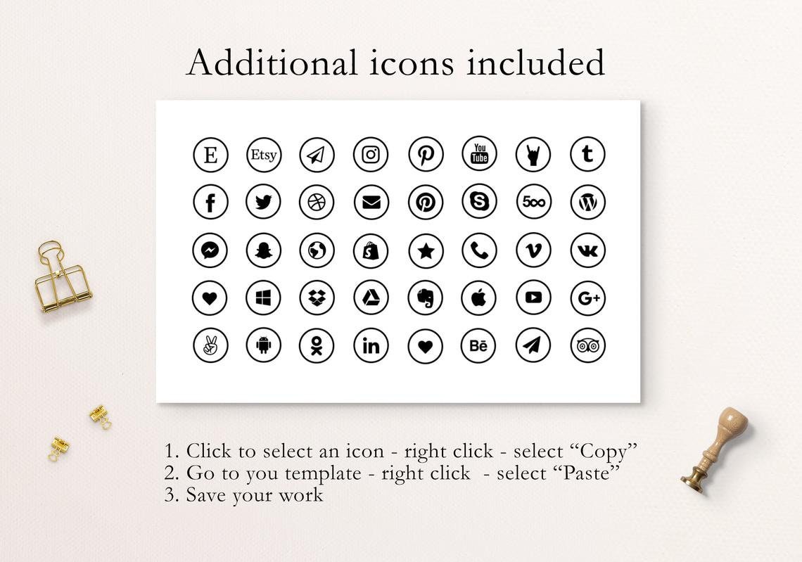 Handmade With Love Card Template Editable Small Business - Etsy