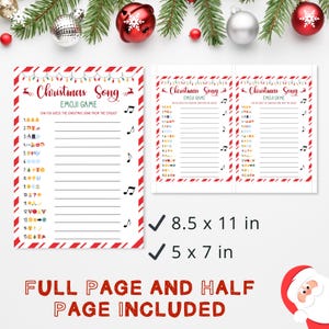 Editable Christmas Song Emoji Game | Canva Template, Fun Group Party ...