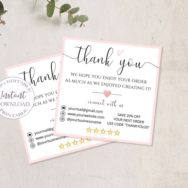 Poshmark Thank You Cards - Etsy