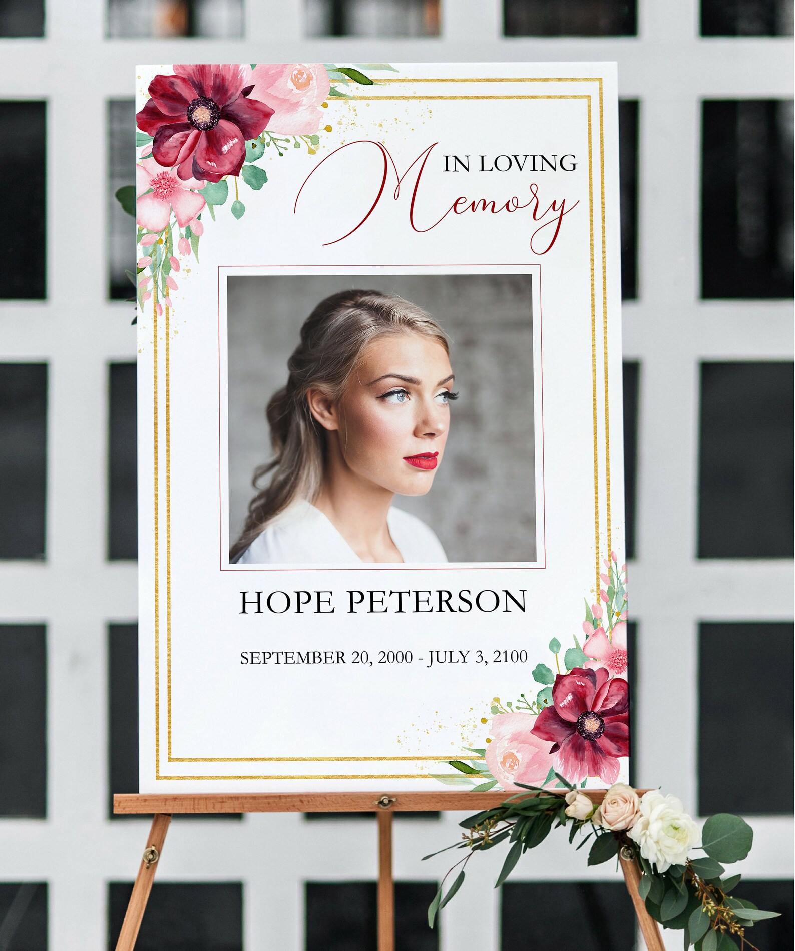 Funeral Welcome Sign Template Editable Celebration of Life | Etsy