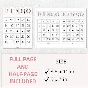 100 Printable Bingo Cards | 1, 2, 4 and 6 per Page, Custom Bingo Card ...
