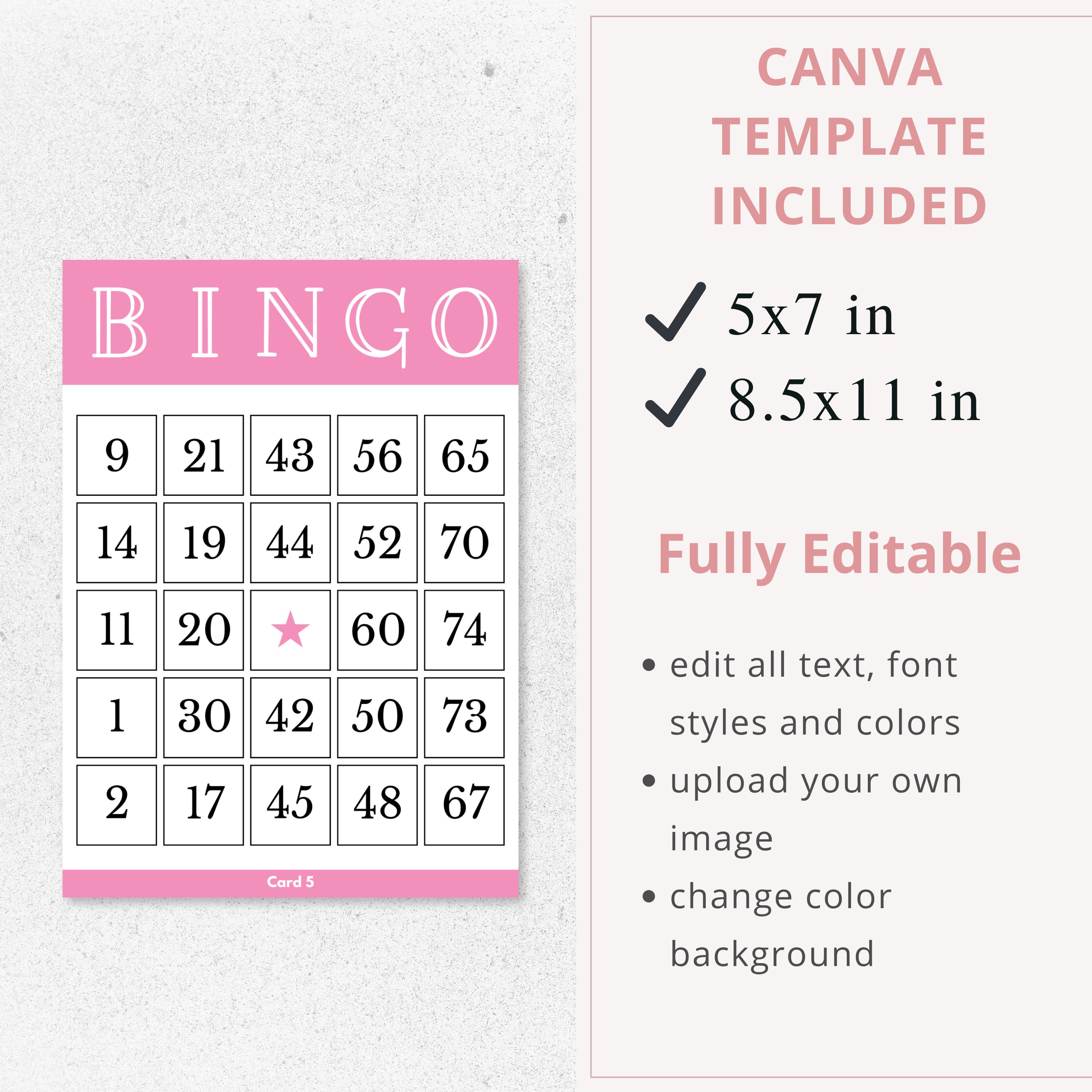 100 Printable Bingo Cards | 1, 2, 4 and 6 per Page, Custom Bingo Card ...
