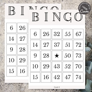 100 Printable Bingo Cards | 1, 2, 4 and 6 per Page, Custom Bingo Card ...