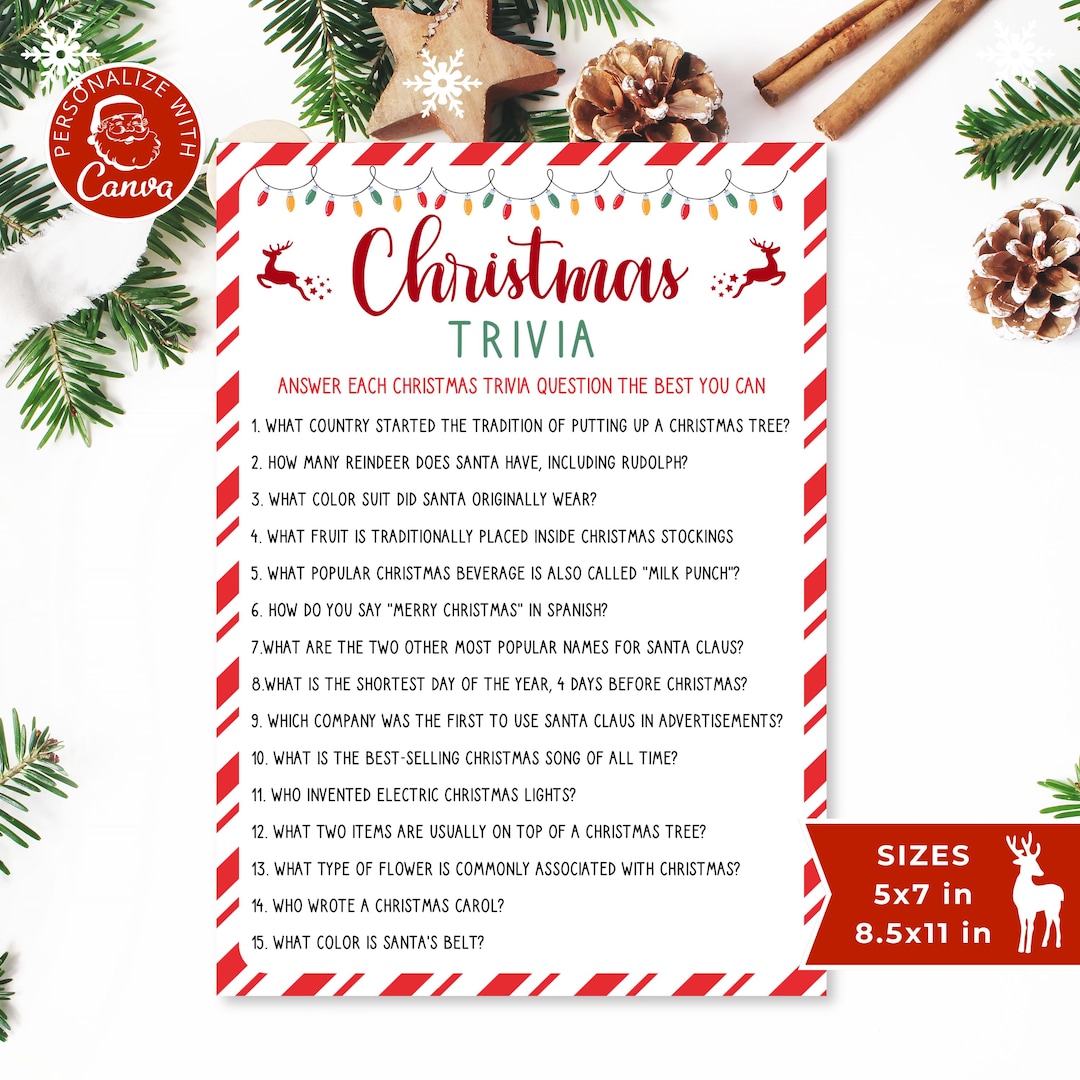Christmas Trivia Quiz | Christmas Eve Game for Family | Fun Holiday ...