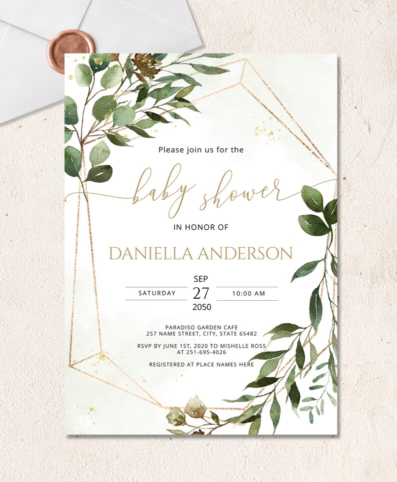 Baby Shower Invites Virtual Baby Shower Invitation Template - Etsy