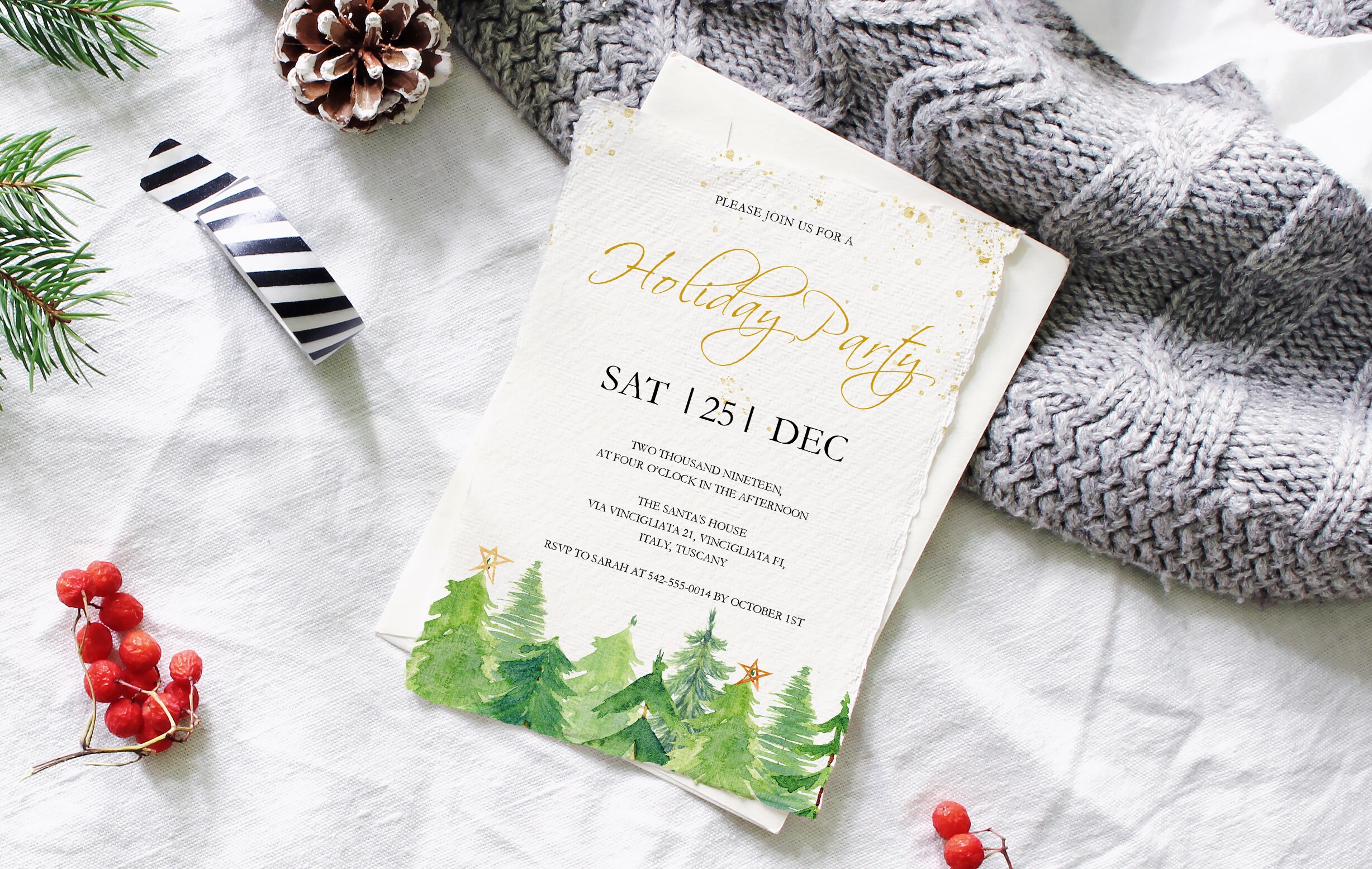 Christmas Holiday Party Invitation Printable Xmas Family | Etsy