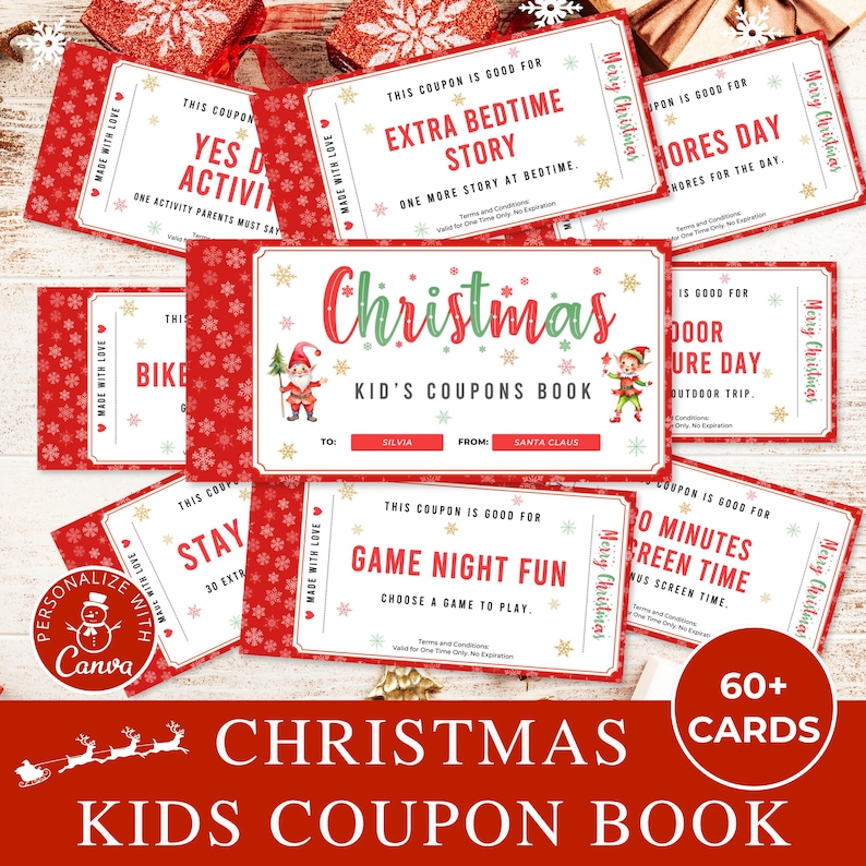 Christmas Coupon Book for Kids | Printable Kids Coupon Book Template ...