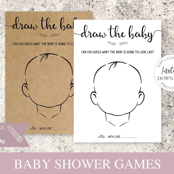 Draw Baby Game - Etsy