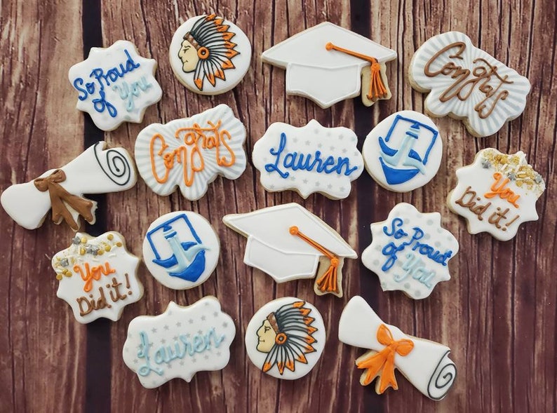 Decorated Graduation Sugar Cookies One Dozen - Etsy