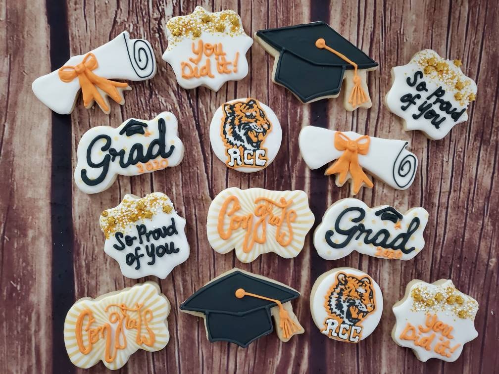 Decorated Graduation Sugar Cookies One Dozen - Etsy