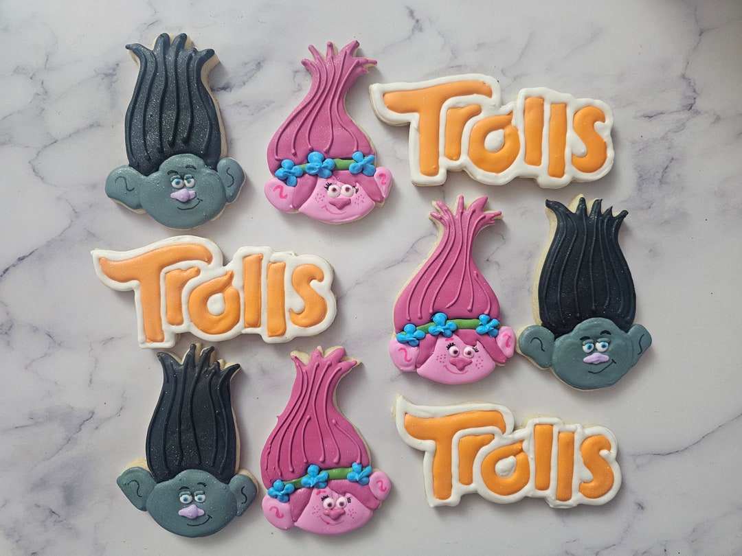 Trolls Decorated Sugar Cookies (1 Dozen) - Etsy