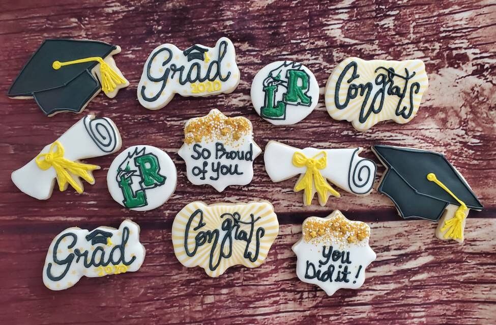 Decorated Graduation Sugar Cookies One Dozen - Etsy