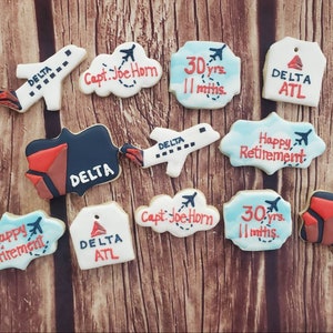Retirement Airline Cookies - Etsy