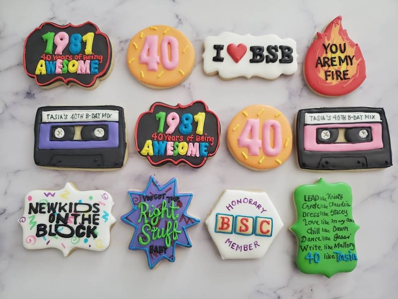 80's / 90's Birthday Cookies - Etsy