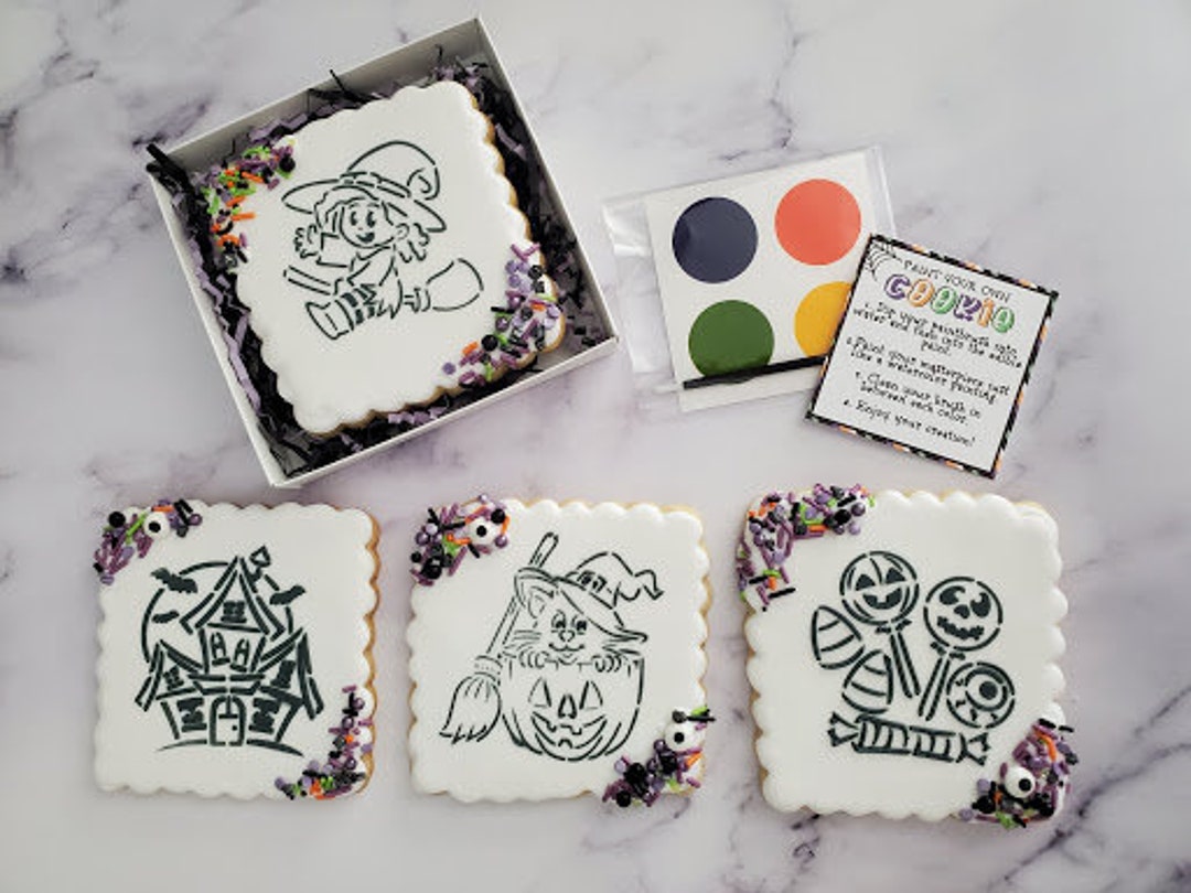 Paint Your Own Halloween Cookies Boxed - Etsy
