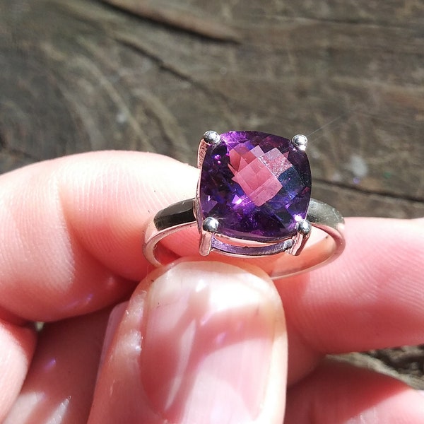 Faceted Stone Ring - Etsy