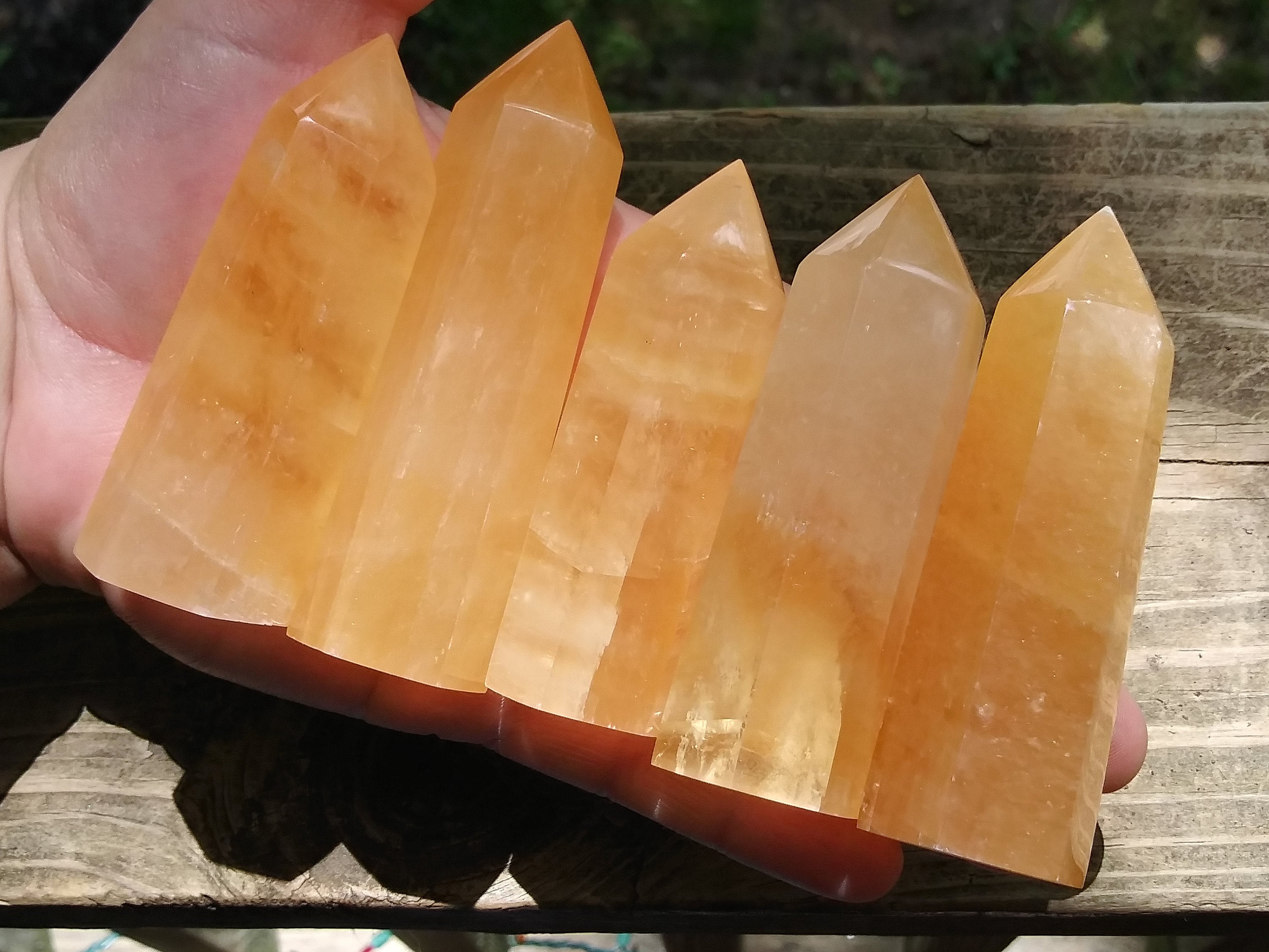 Honey Calcite Tower/ Honey Calcite Crystal/ Crystals for | Etsy