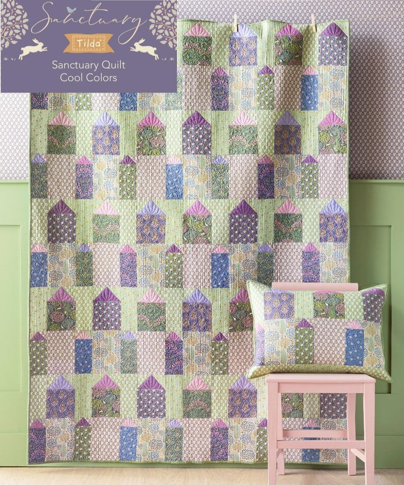 Tilda Sanctury Quilt Cool Colors - Etsy