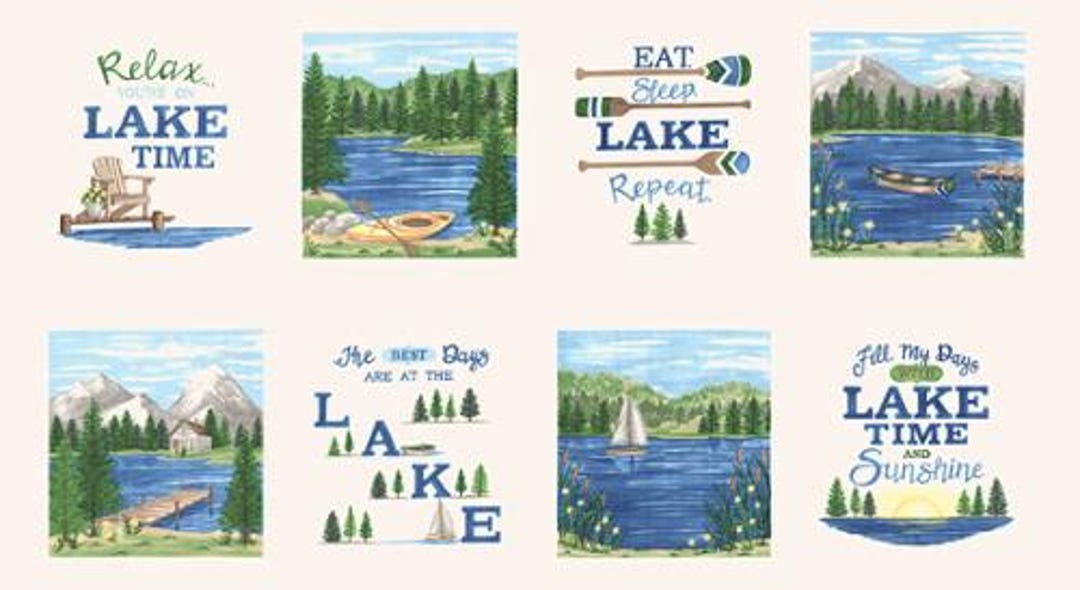 On Lake Life - Cloud White Panel - Etsy