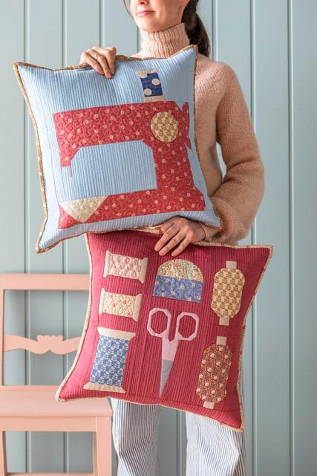 Make Do and Mend Pillow Kit - Blue - Etsy