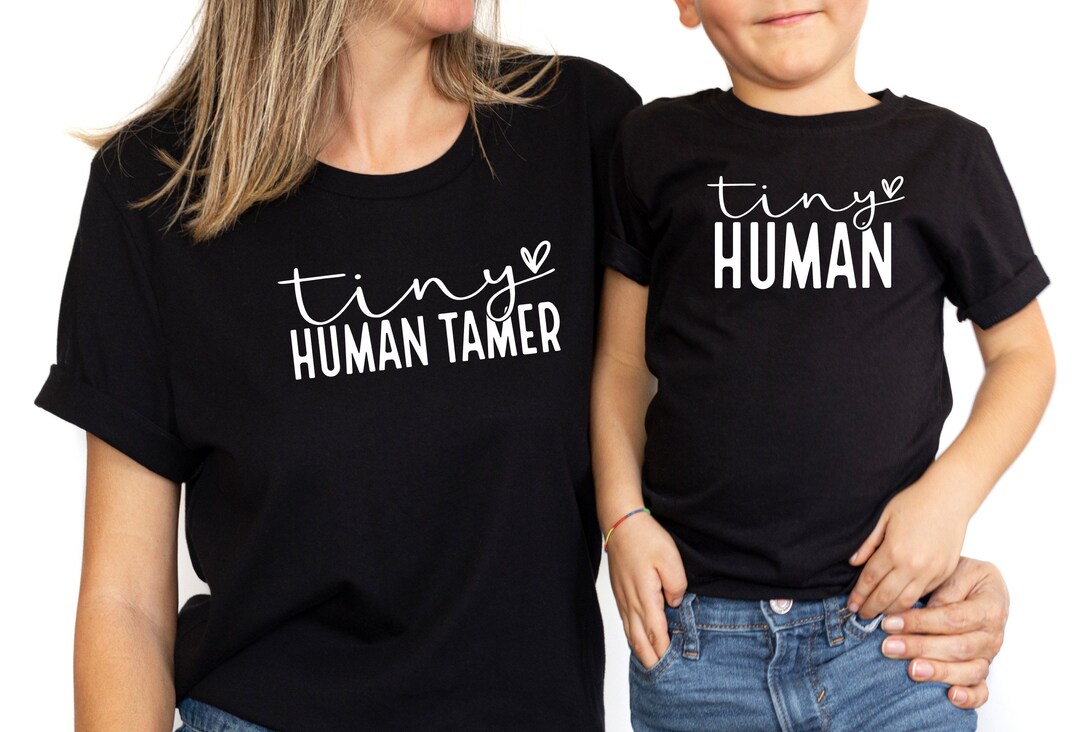 Tiny Human Tamer, Mama and Mini Set, Mommy Baby Tee, Mother Son ...