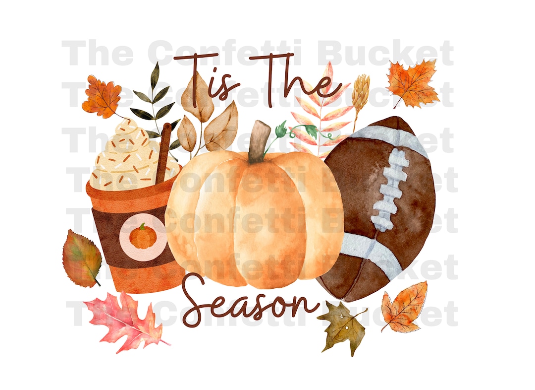 Fall Football Png, Football Png, Autumn Png, Fall Football Sublimation ...