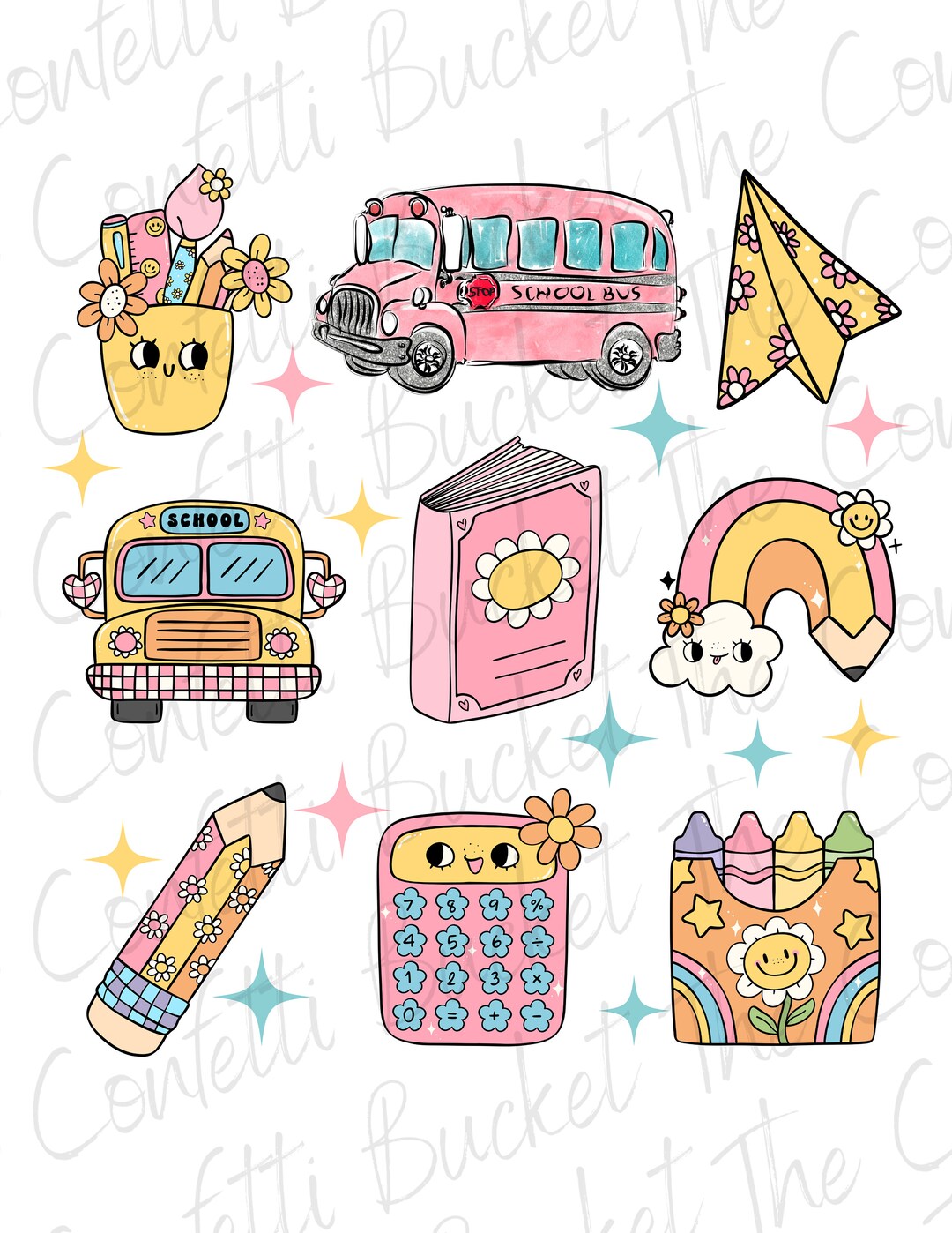 Retro Back to School Png, Cute Classroom Decor, Cute Retro Back to ...