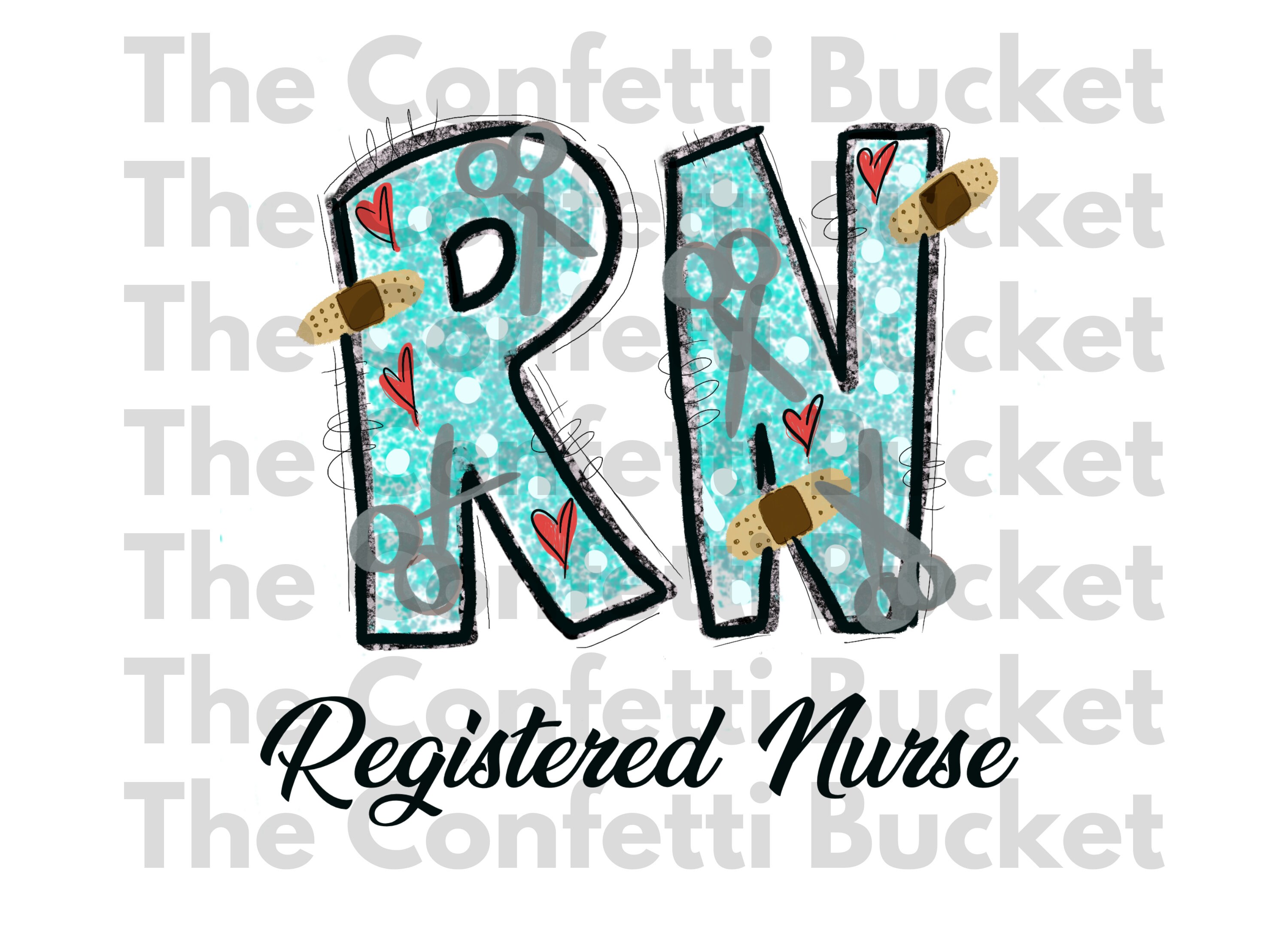 RN Png, Registered Nurse PNG - Etsy