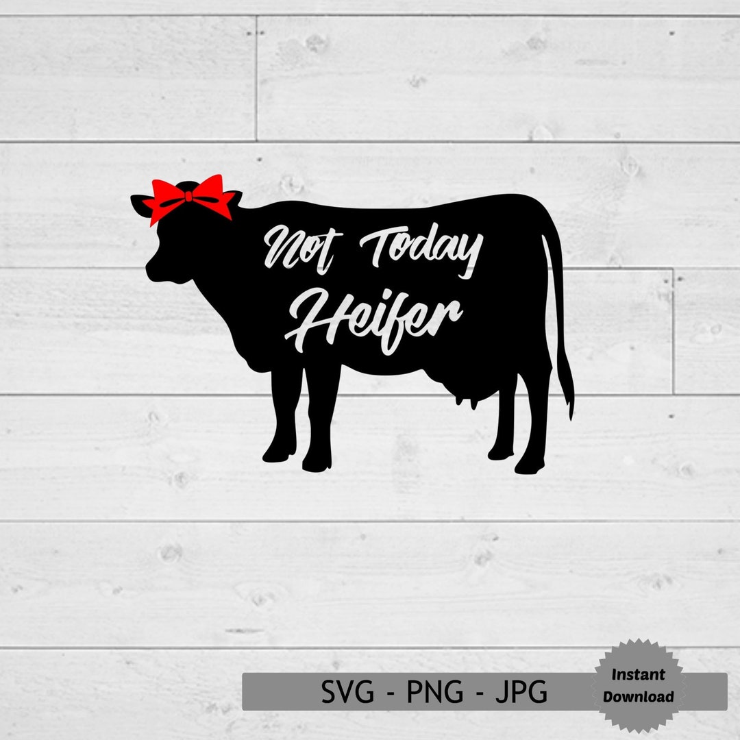 Not Today Heifer Svg, Heifer Svg, Cow Svg, Farm Svg, Farmhouse Svg, Png ...