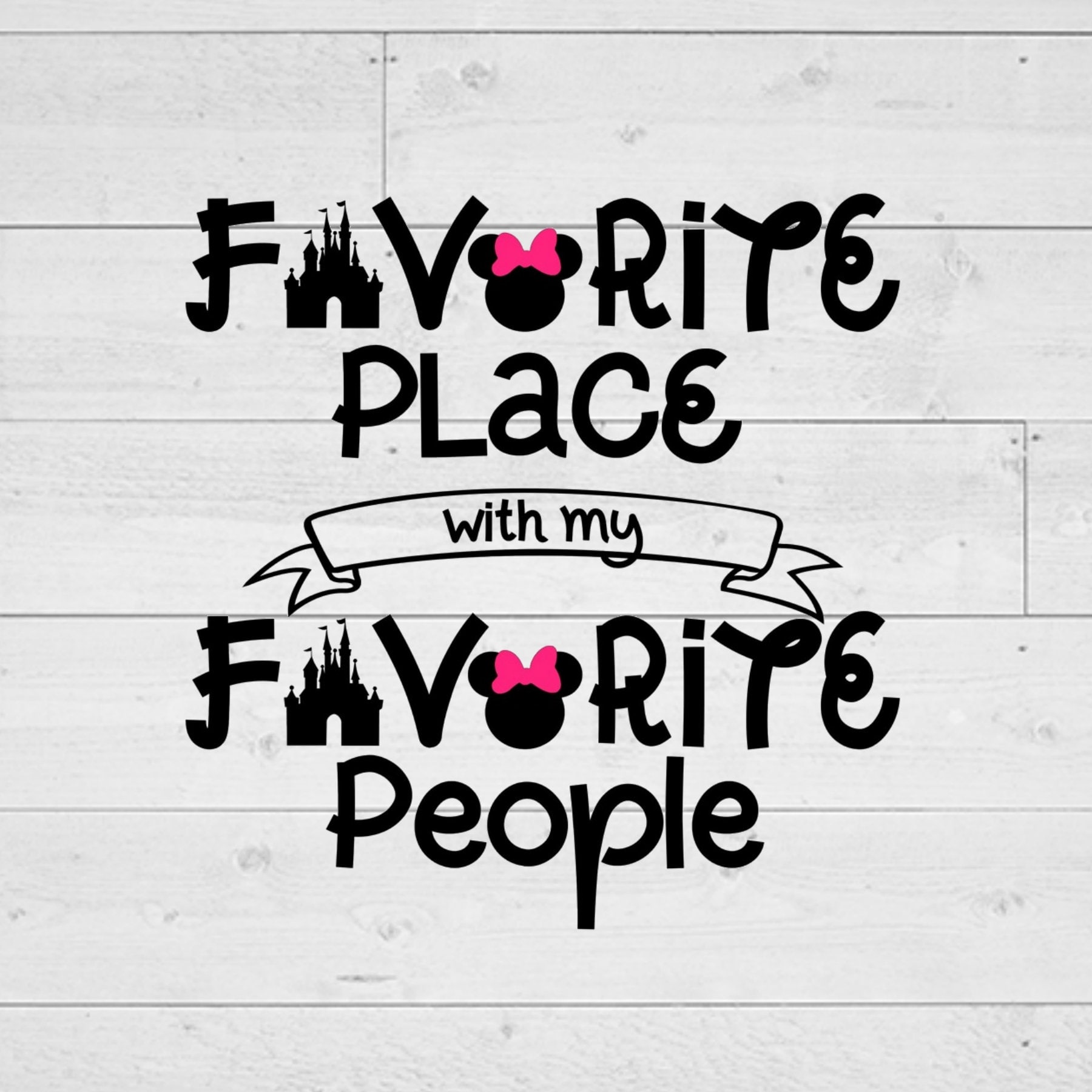 Favorite Place With My Favorite People Svg Mouse Ears Svg | Etsy