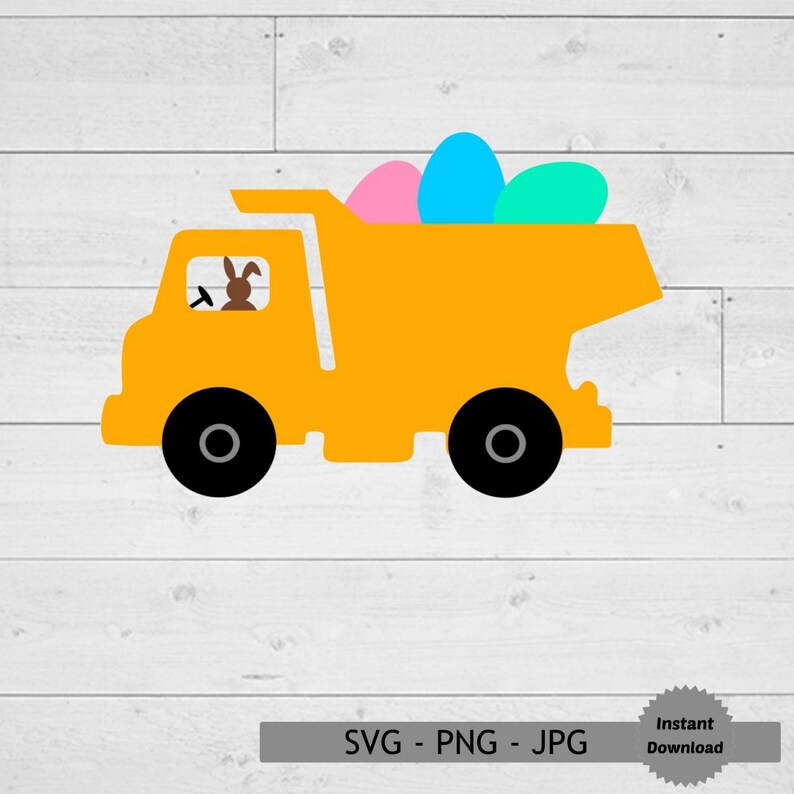 Easter Dump Truck Svg Dump Truck Svg Dump Truck With Eggs - Etsy