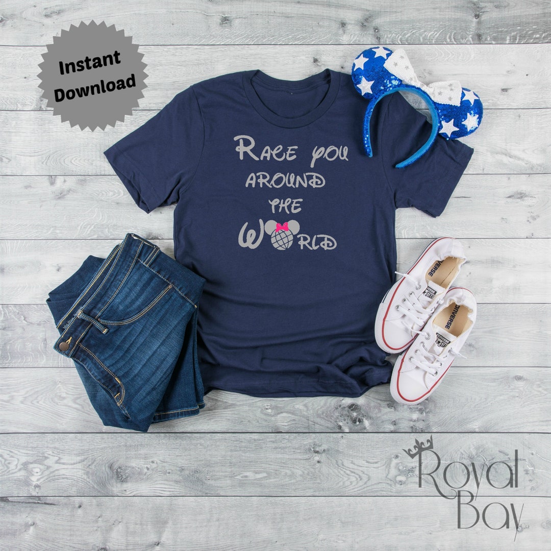 Race You Around the World SVG, Run Svg, Cut File for Silhouette Cricut ...