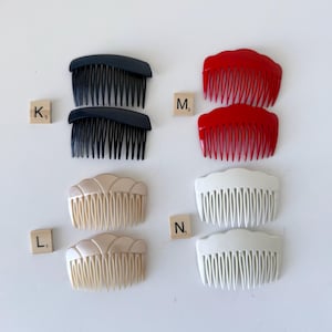 Vintage Hair Combs, 1980s Hair Accessories, 70s French Combs ...
