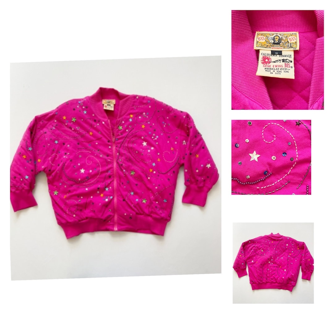 80s Vintage Hot Pink Puffer Coat Oversized Womens Size Small, Gene ...