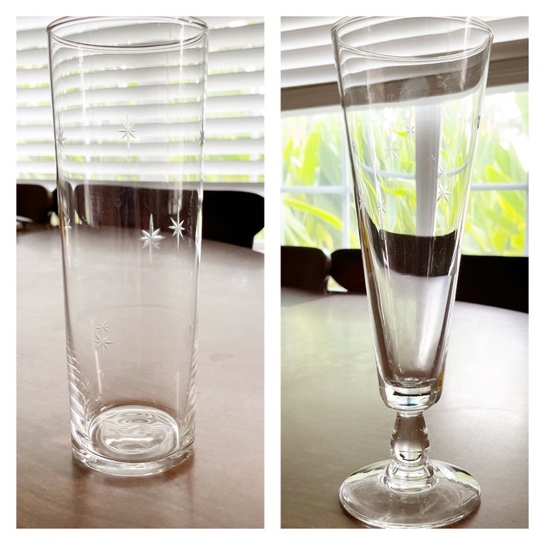 Mid Century Modern Atomic Starburst Glasses - Vintage Barware - Etsy