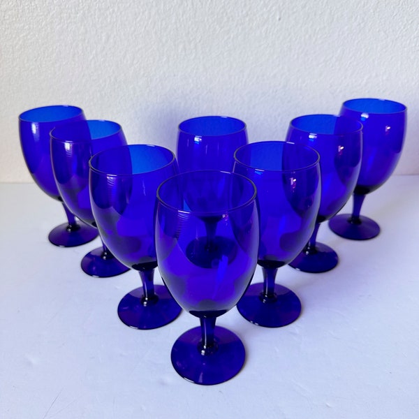 Cobalt Blue Goblets - Etsy