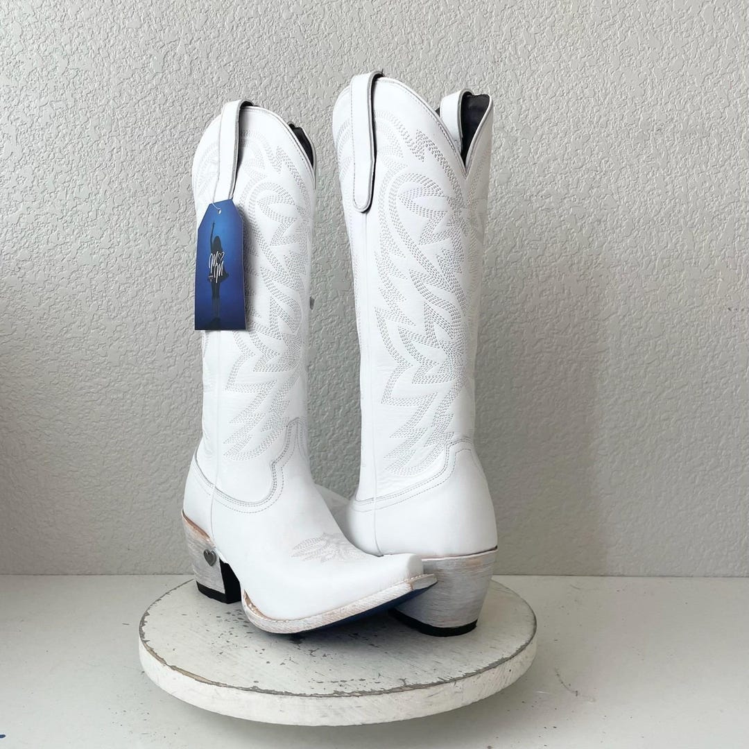 Lane MEGAN MORONEY Cowboy Boots Smokeshow Womens 9.5 White Western ...