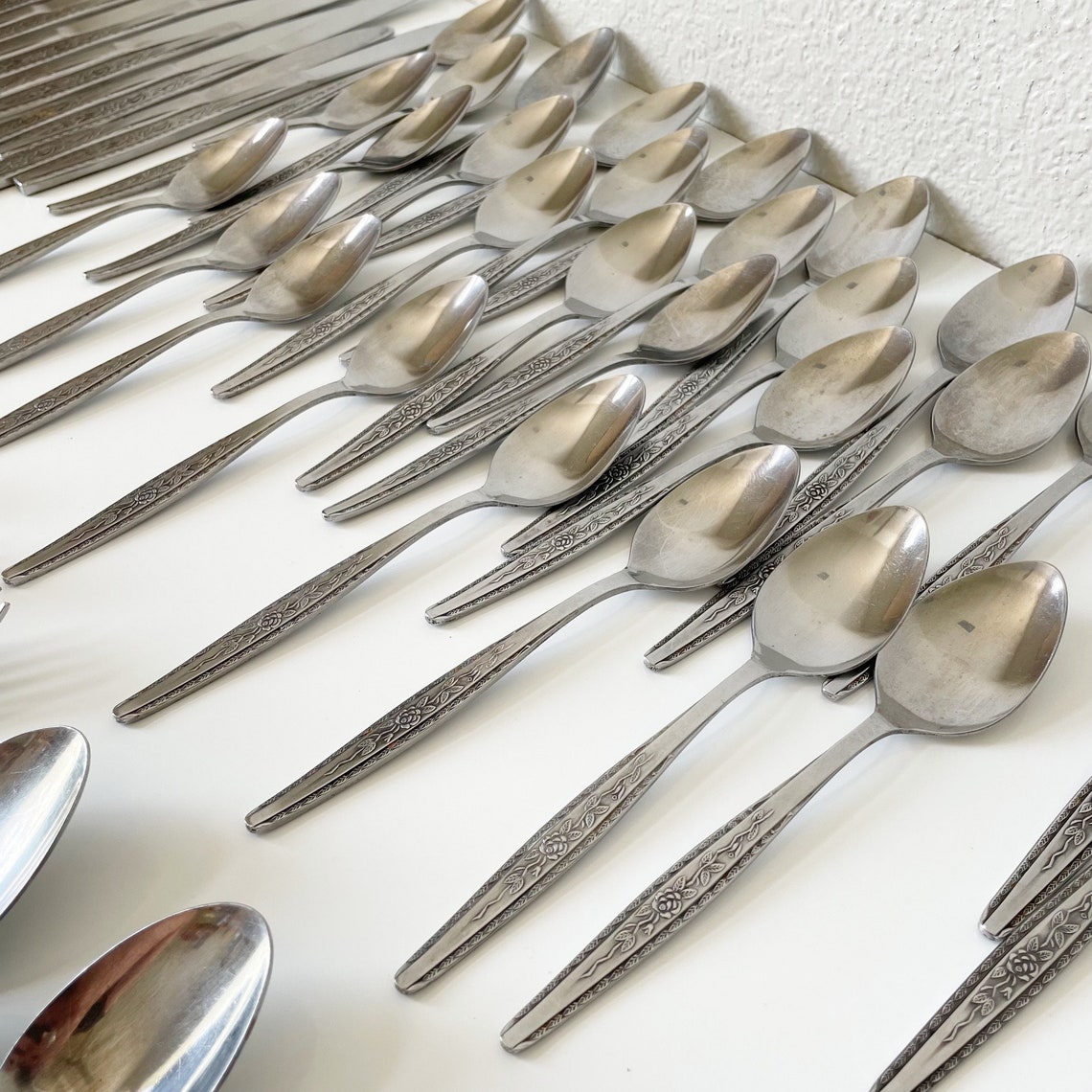 Pick Your Piece Vintage Interpur Rose Stainless Steel Flatware, INR7 ...