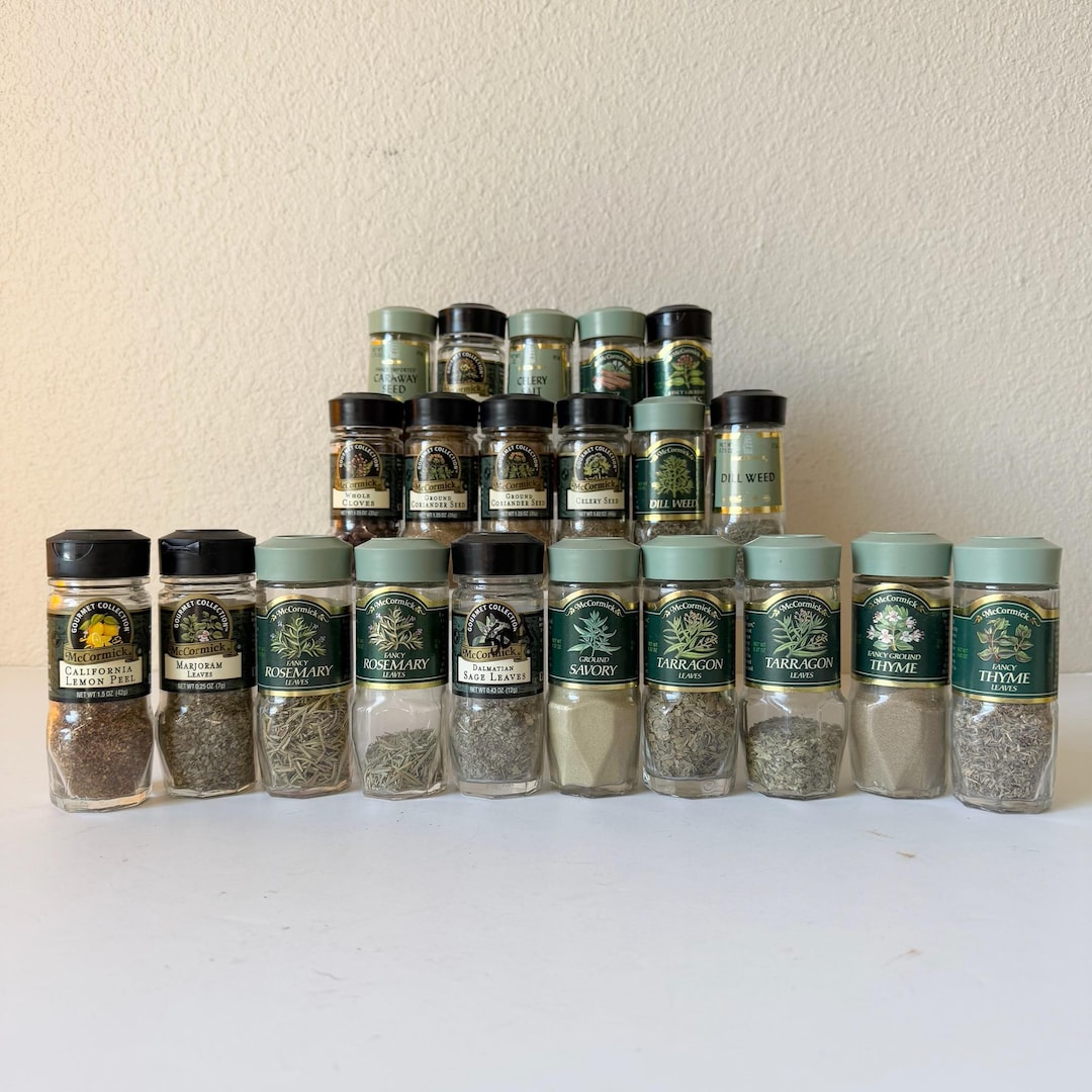 Your Choice - Vintage Mccormick Spice Jars, Mccormick Empty Spice Jars, Glass Spice Bottles ...